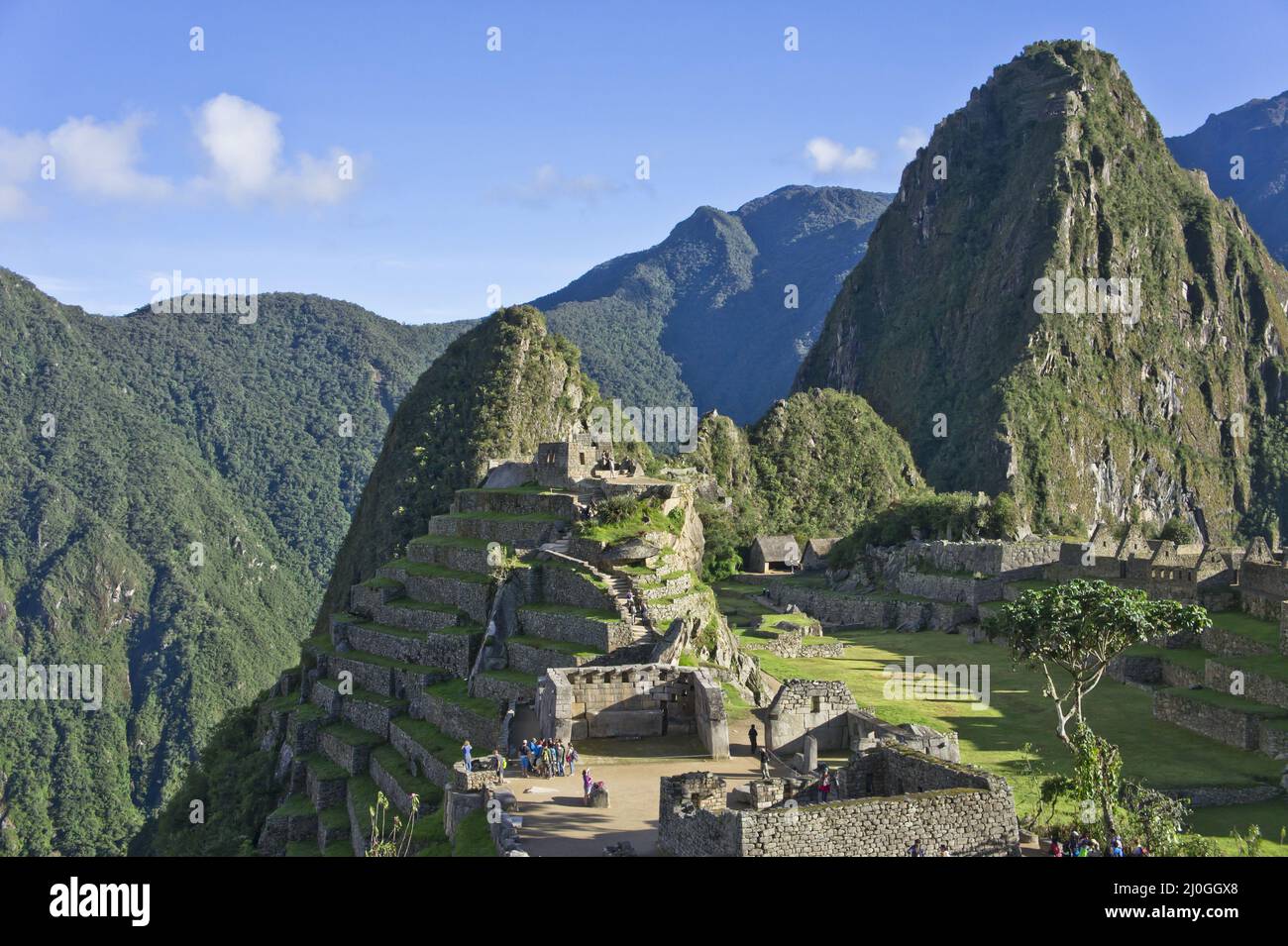 Machu Picchu on a sunny day, Peru, South America Stock Photo - Alamy