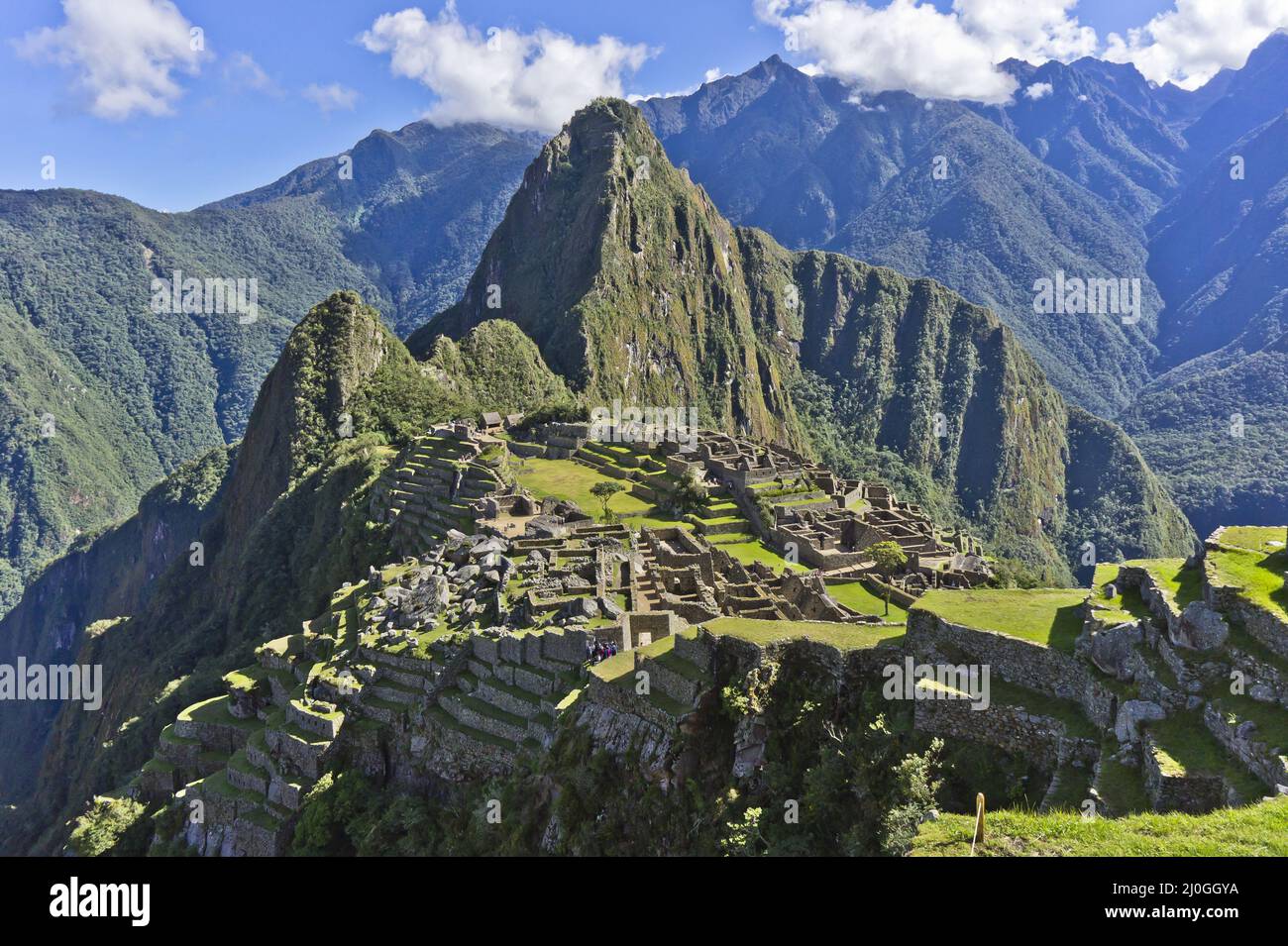 Machu Picchu on a sunny day, Peru, South America Stock Photo - Alamy
