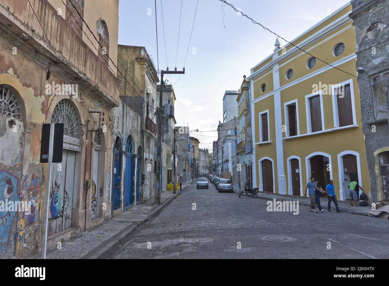 Recife, Old city street view, Brazil, South America Stock Photo - Alamy