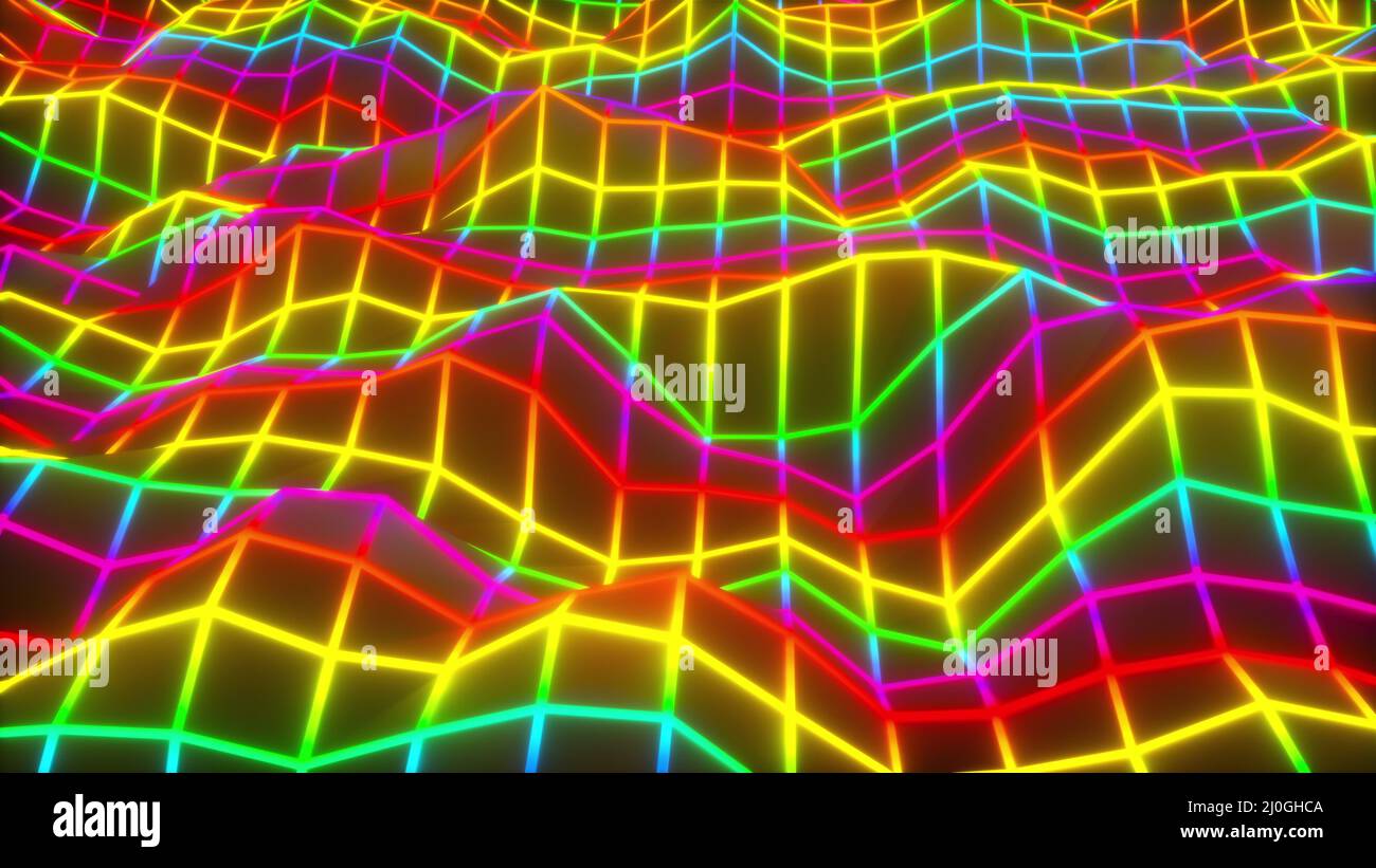 Digital mesh waves abstract background Stock Photo - Alamy
