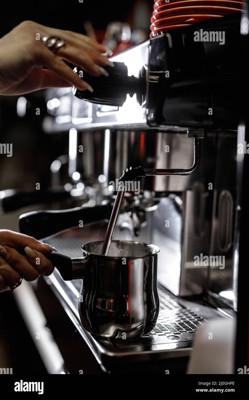 Professional coffee machine hi-res stock photography and images - Alamy