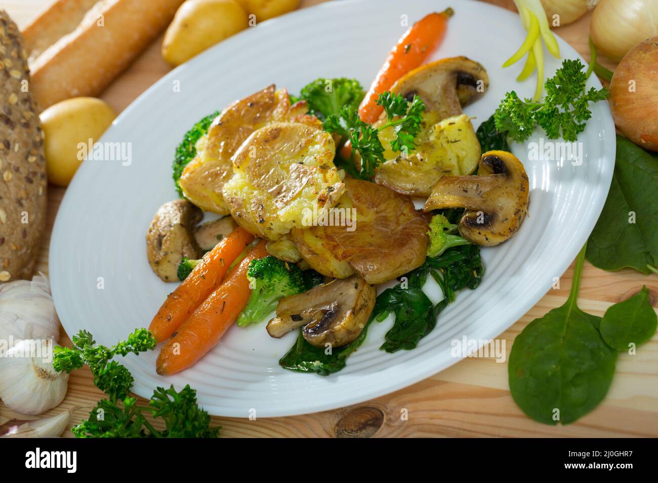 Australian baked potatoes Stock Photo - Alamy