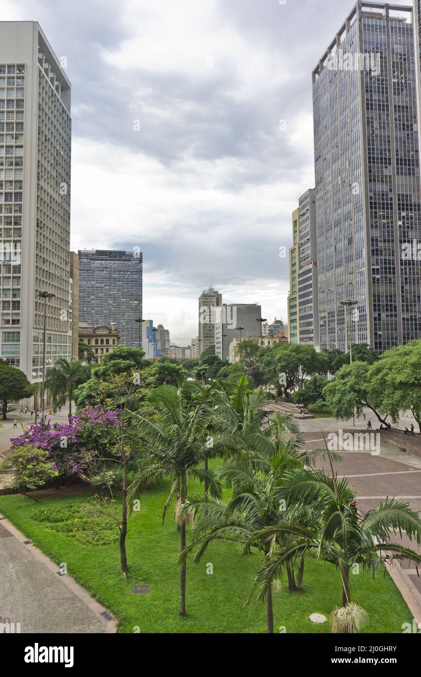Sao Paulo, Modern city street view, Brazil, South America Stock Photo ...
