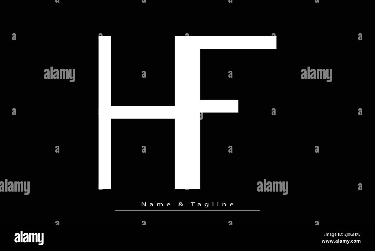 Alphabet letters Initials Monogram logo HF , FH Stock Vector Image ...