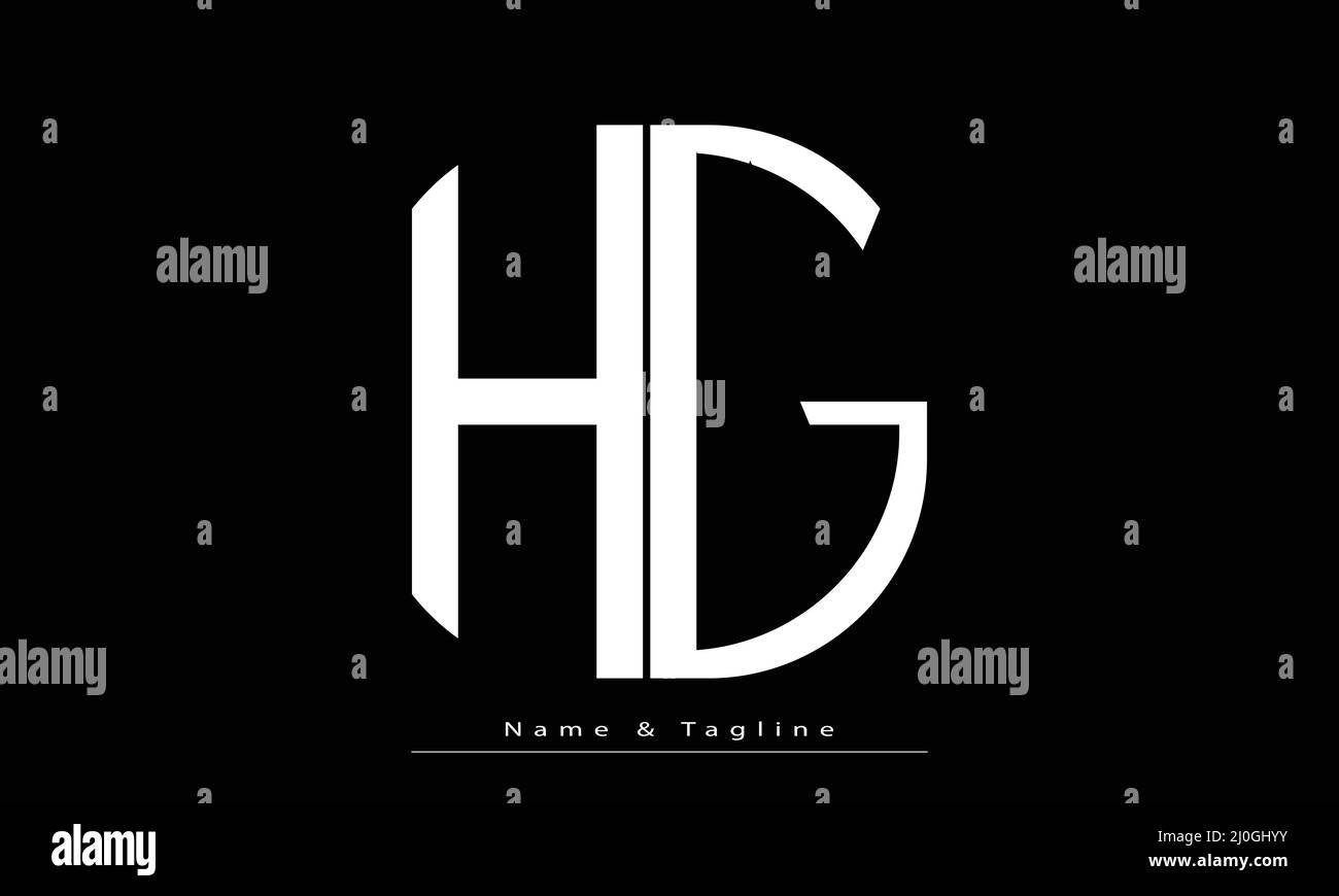 Alphabet letters Initials Monogram logo HG , GH Stock Vector Image ...