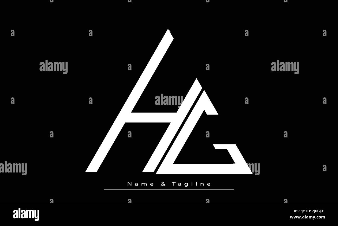 Alphabet letters Initials Monogram logo HG , GH Stock Vector Image ...