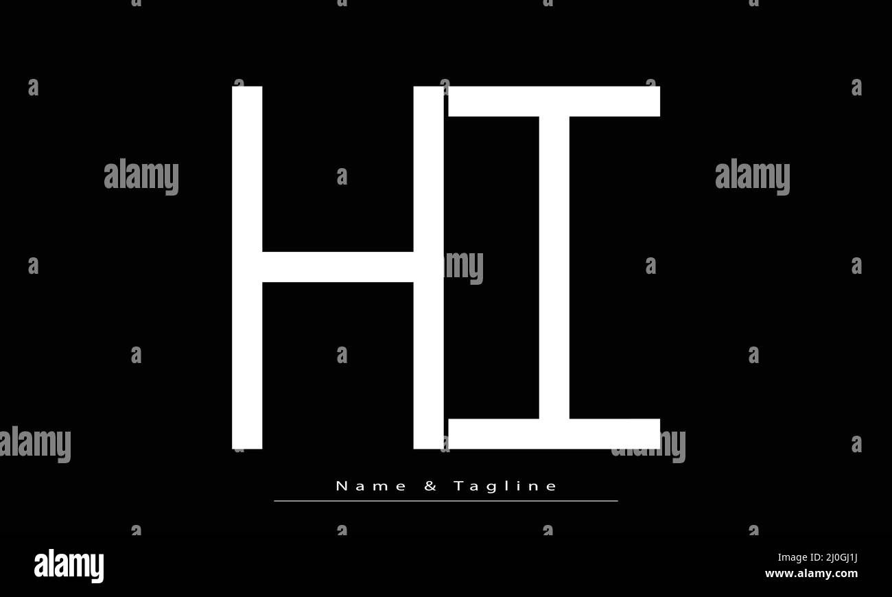 Alphabet letters Initials Monogram logo HI , IH Stock Vector Image ...