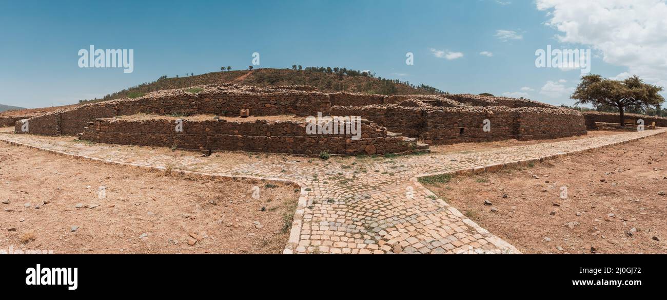 Queen of Sheba palace ruins in Aksum, Axum civilization, Ethiopia Stock ...