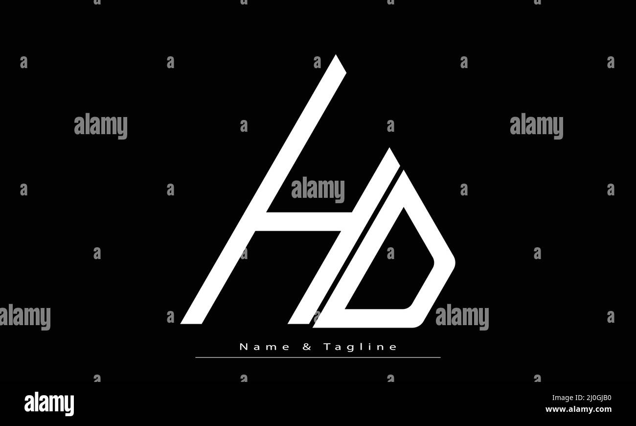 Alphabet letters Initials Monogram logo HD , DH Stock Vector Image ...