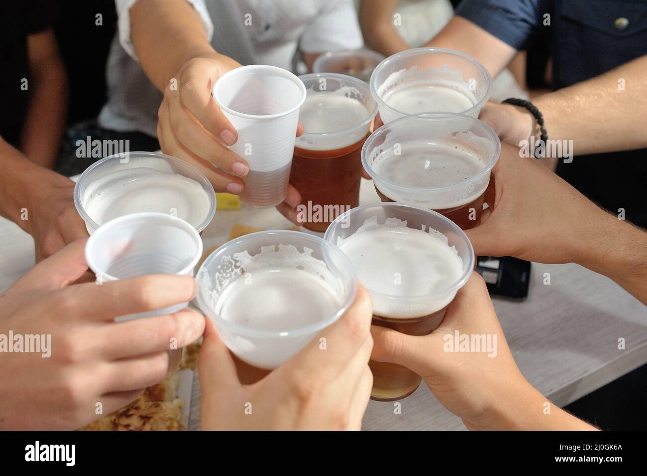 Beer in plastic cups hi-res stock photography and images - Alamy