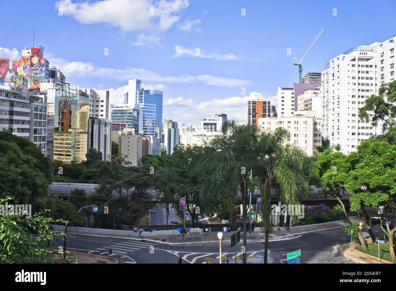 Sao Paulo, Paulista Avenue, Modern city street view, Brazil, South ...
