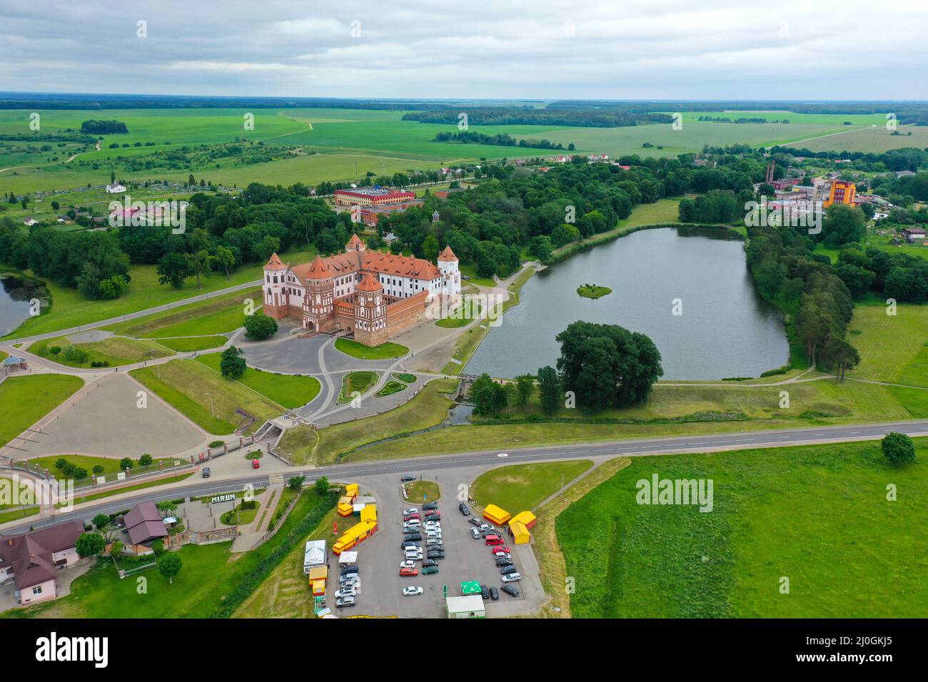 Aerial view of Mir Castle Complex in Belarus Stock Photo - Alamy