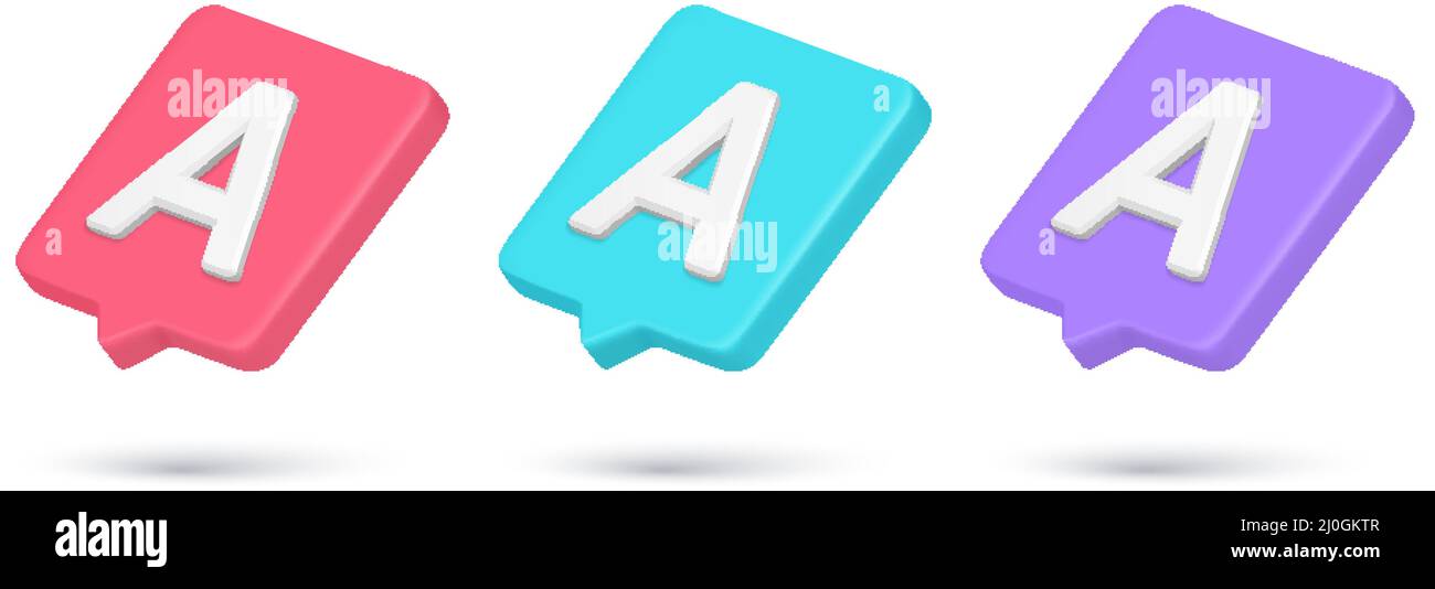 Collection multicolored quick tips A letter internet notification for ...