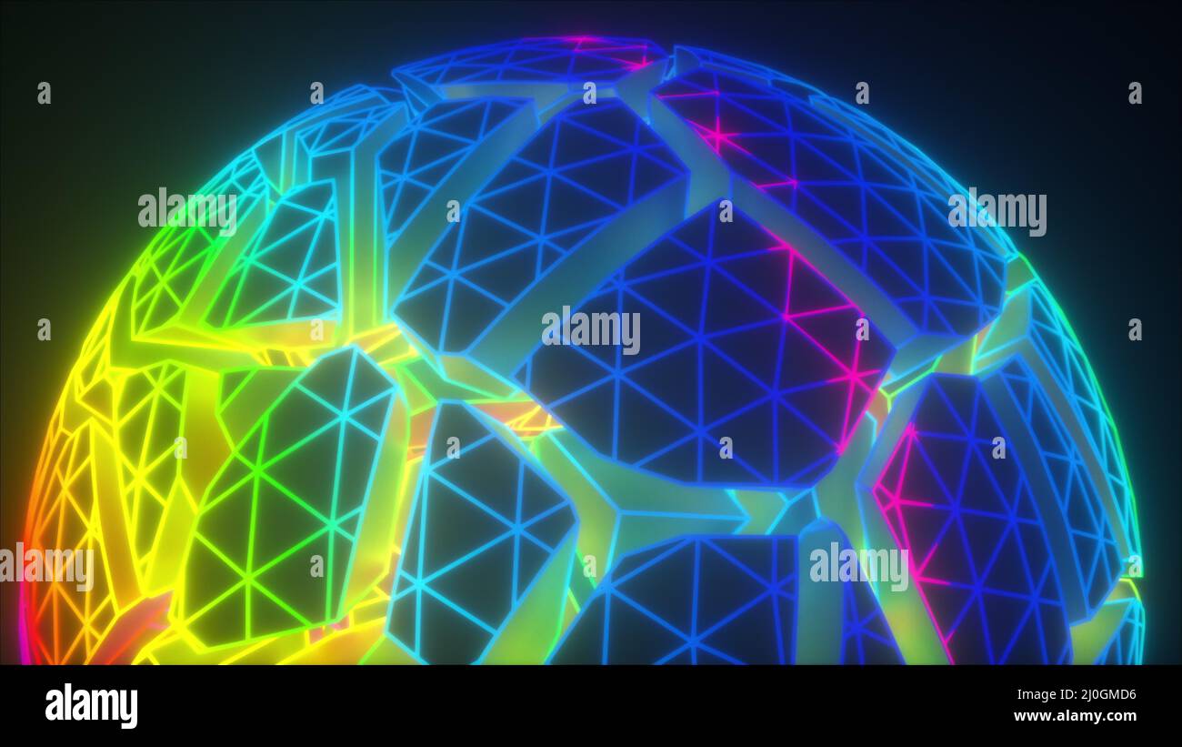 Fractured digital mesh sphere Stock Photo - Alamy
