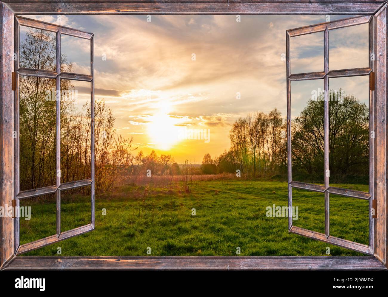 Window overlooking beautiful scenery hi-res stock photography and ...