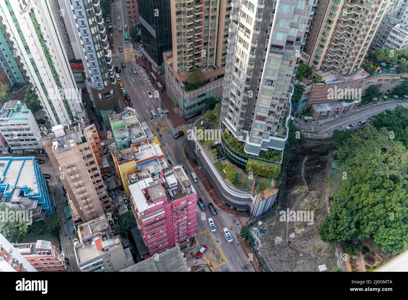 The amazing view of Hong-Kong cityscape full of skyscrapers from the ...