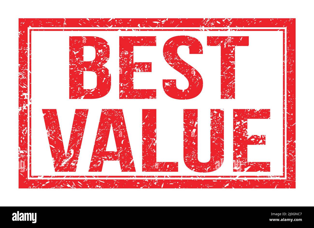 BEST VALUE, words written on red rectangle stamp sign Stock Photo - Alamy