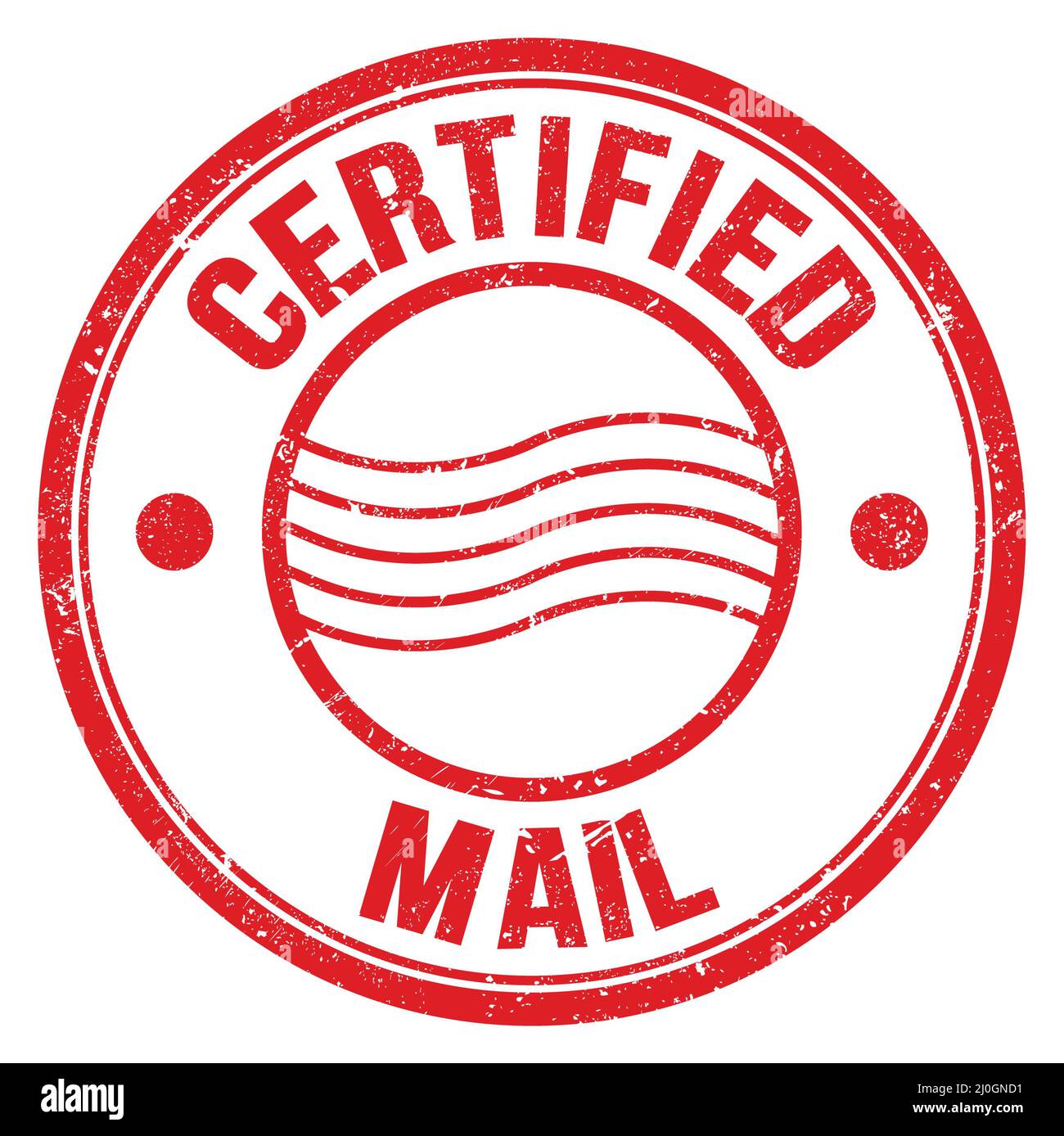 CERTIFIED MAIL text written on red round postal stamp sign Stock Photo ...