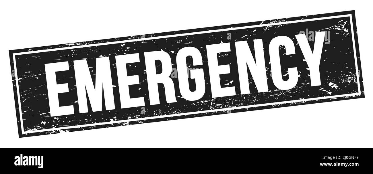 Emergency stamp Black and White Stock Photos & Images - Alamy