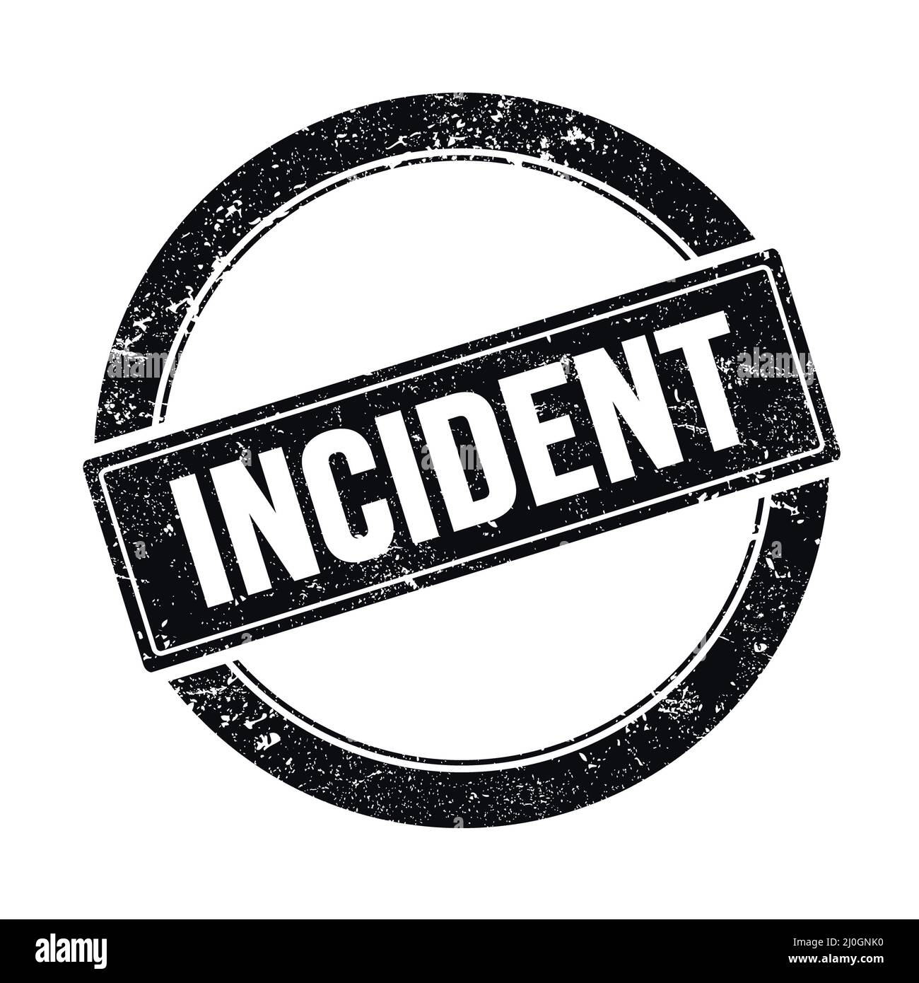 INCIDENT text on black grungy round vintage stamp Stock Photo - Alamy