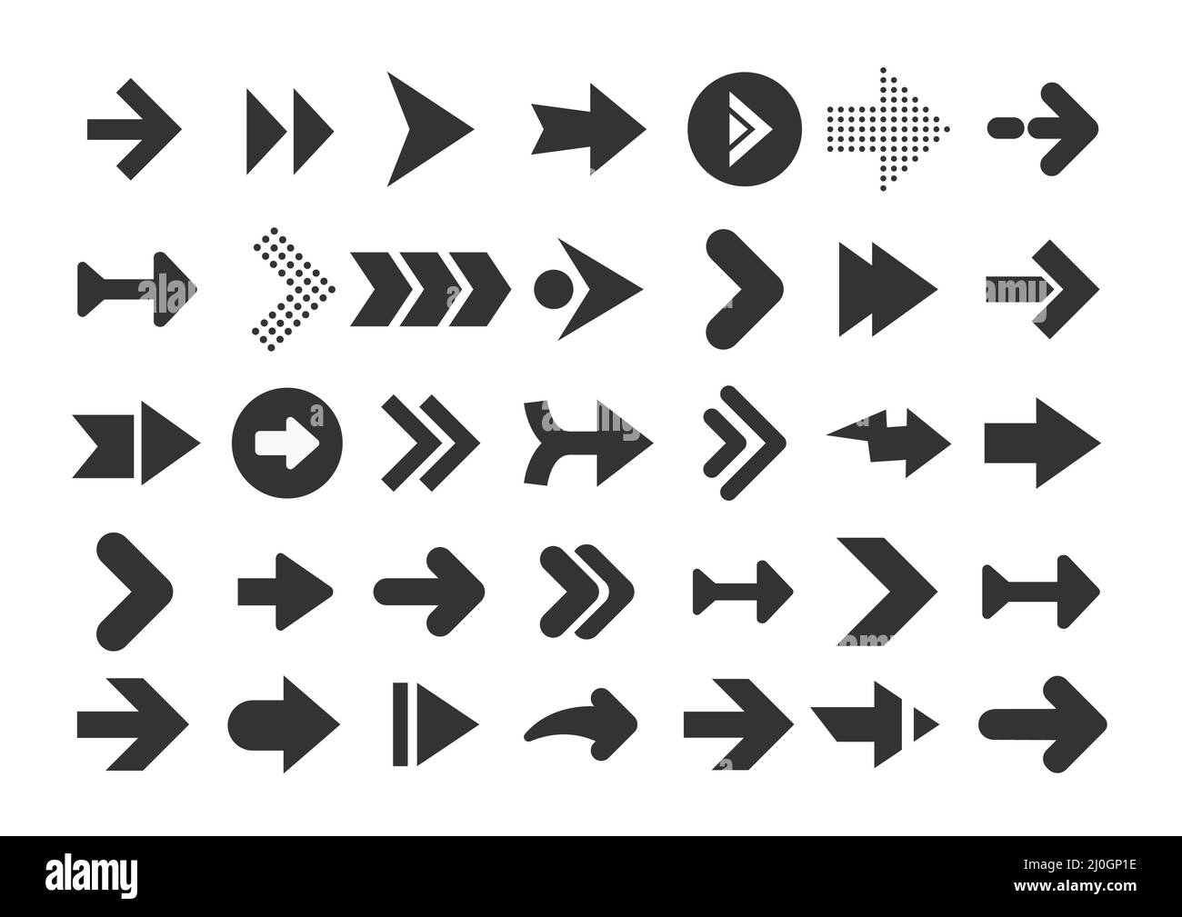 Arrows collection. Modern graphic direction signs computer screen ...