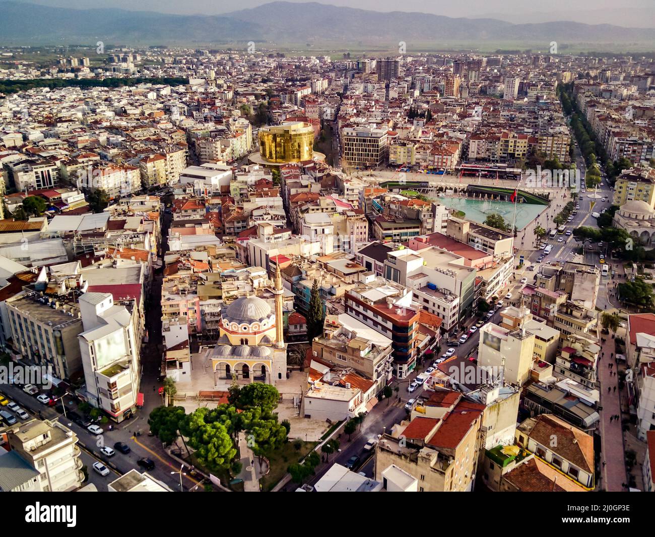 Aerial photograph of the capital of Aydin province - Aydin city from ...