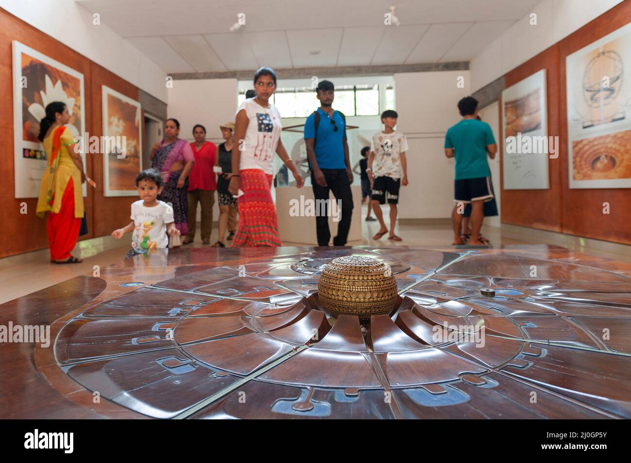 Auroville, India - May 2016: First scale model of the Matrimandir area ...