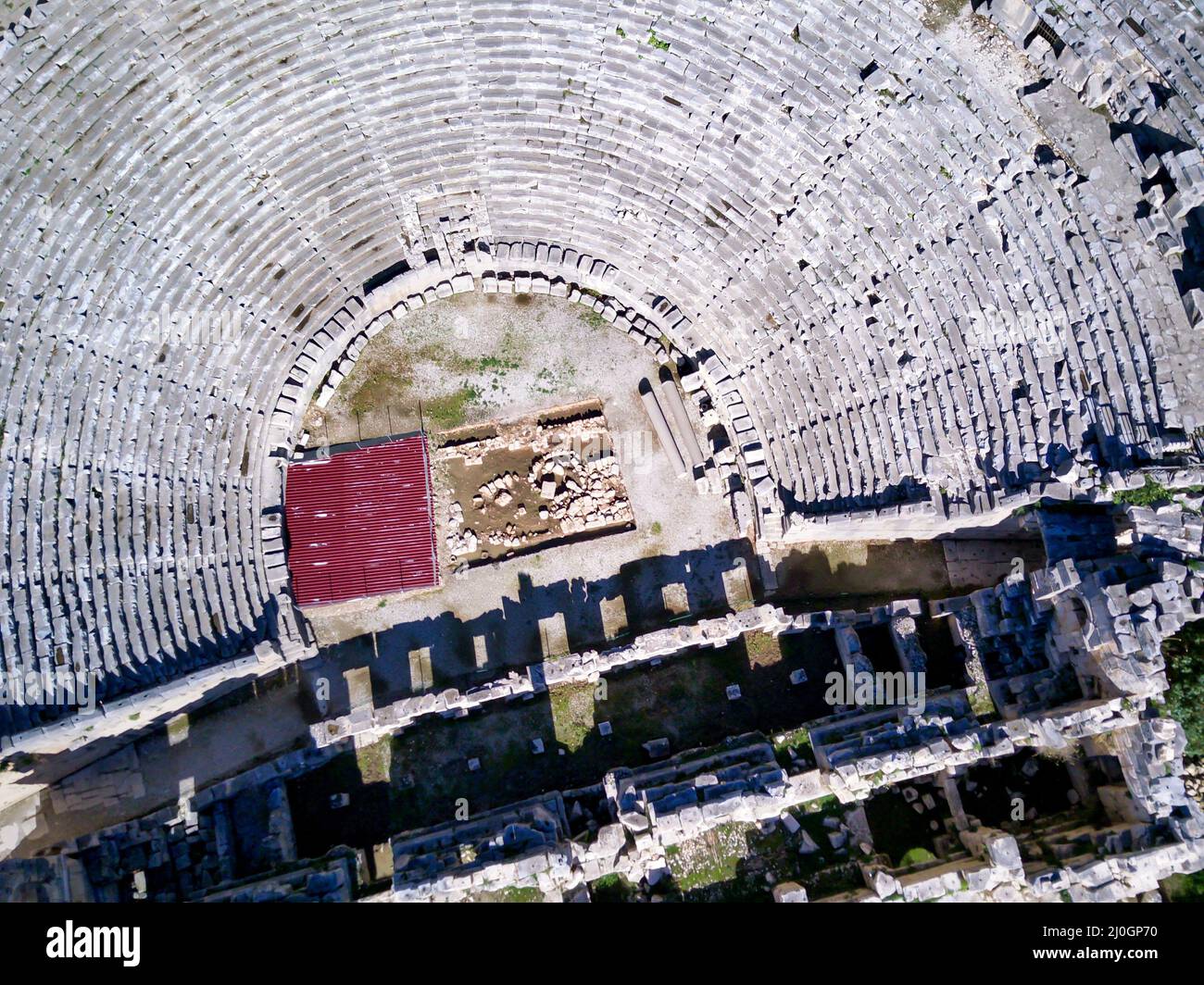 Aerial view amphitheater myra in hi-res stock photography and images ...
