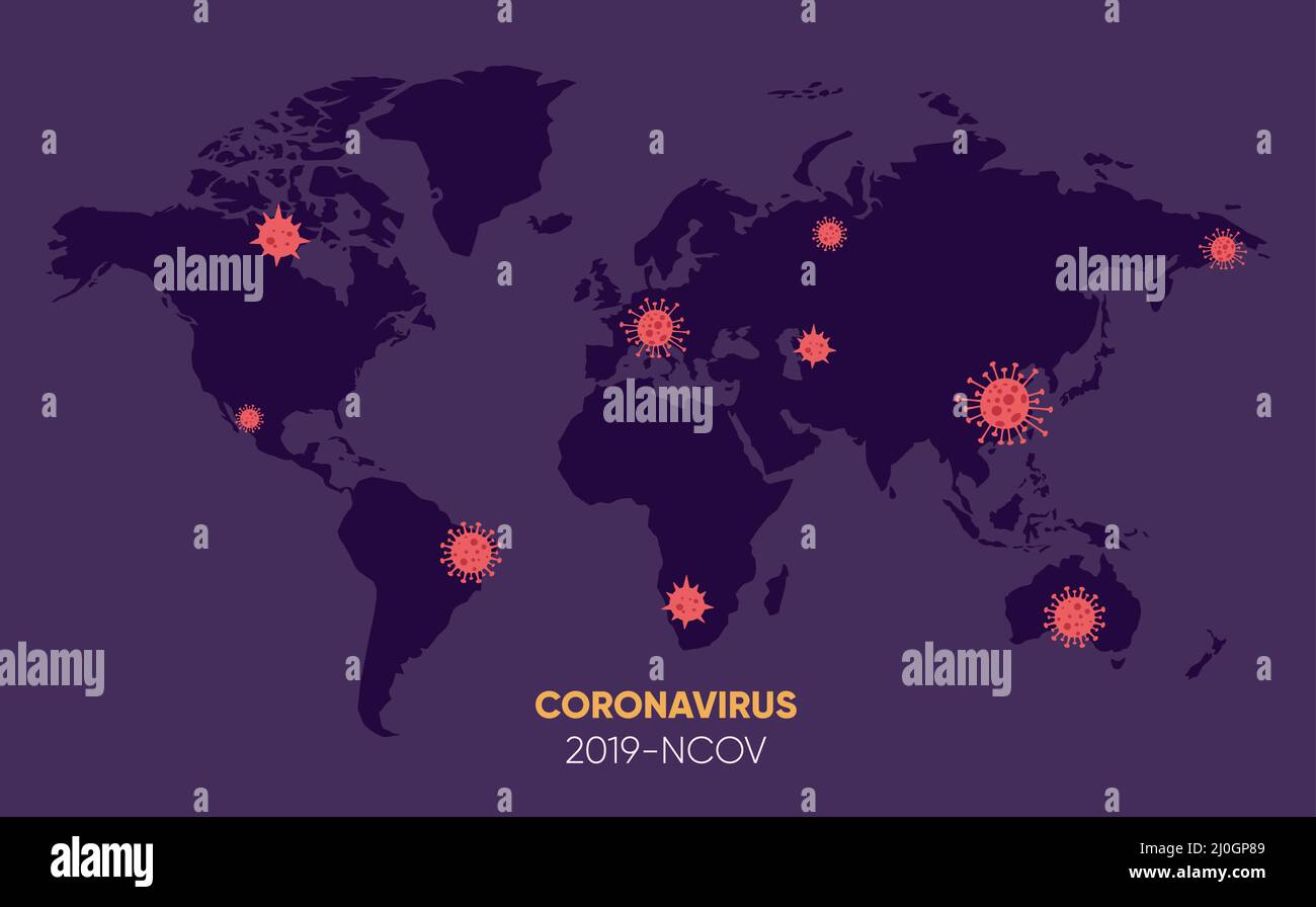 Corona Virus Map Infographic. Illustraion Vector eps 10 Stock Vector ...