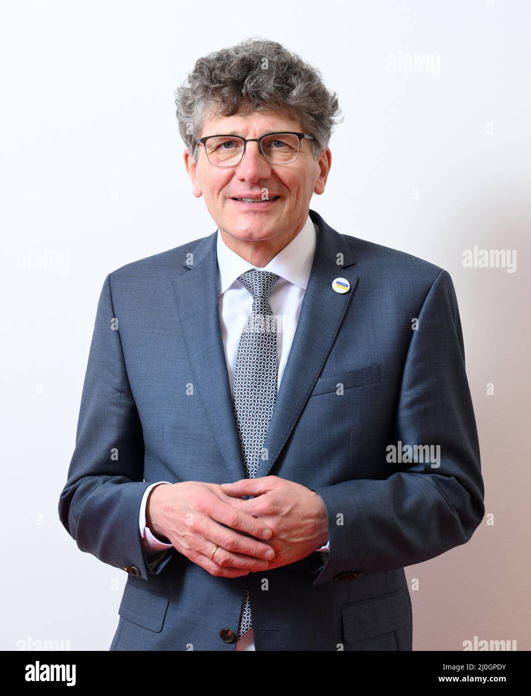 Stuttgart, Germany. 19th Mar, 2022. The dean of Ulm, Ernst-Wilhelm Gohl ...