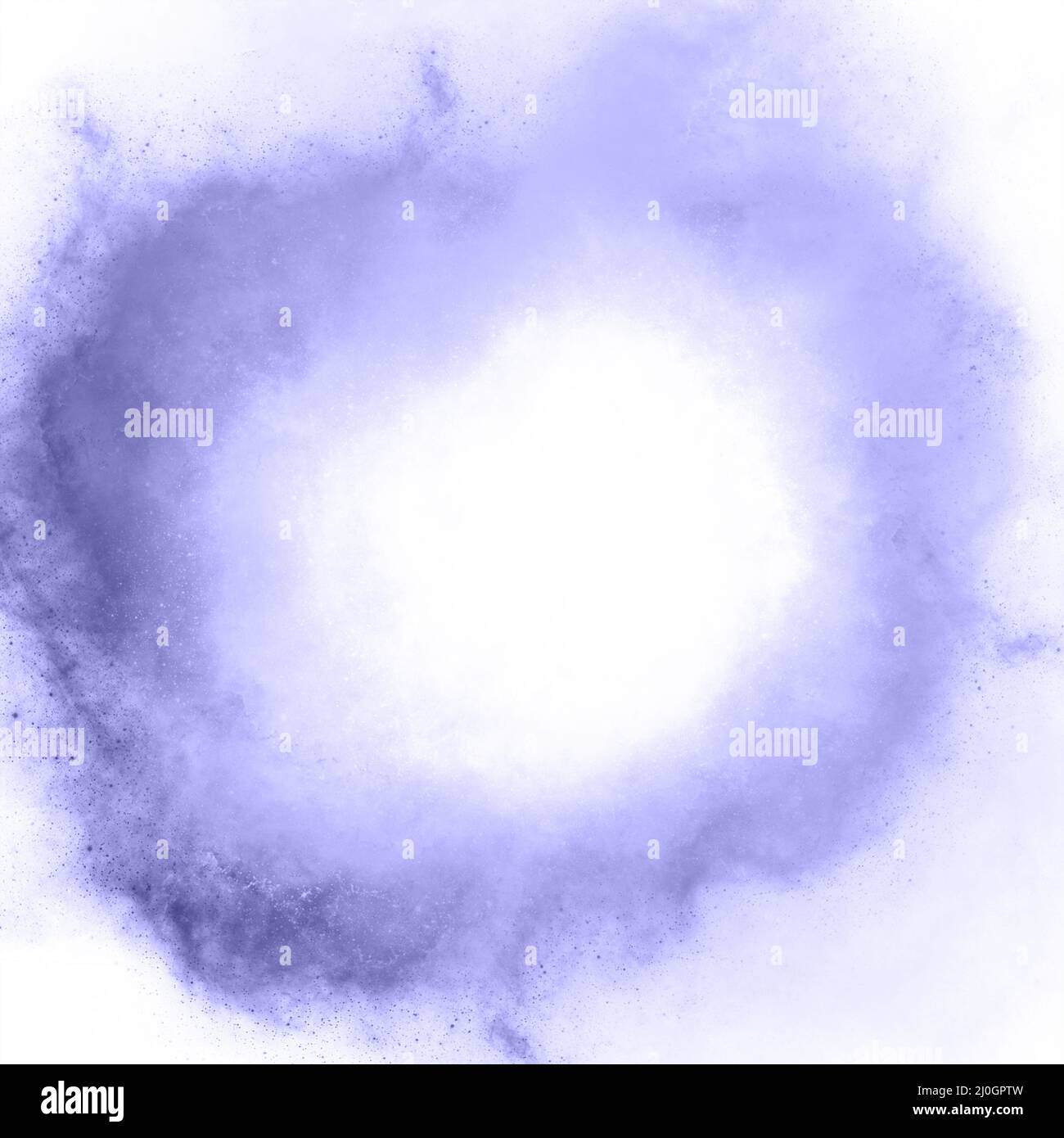 Very Peri color violet stains of watercolor paint with splatters and ...