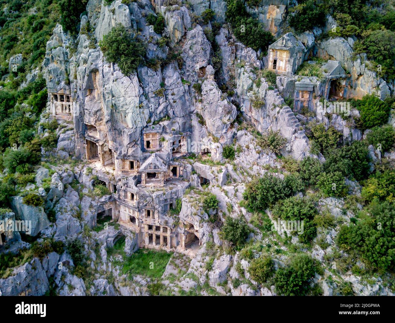 Rock carved tombs turkey hi-res stock photography and images - Alamy
