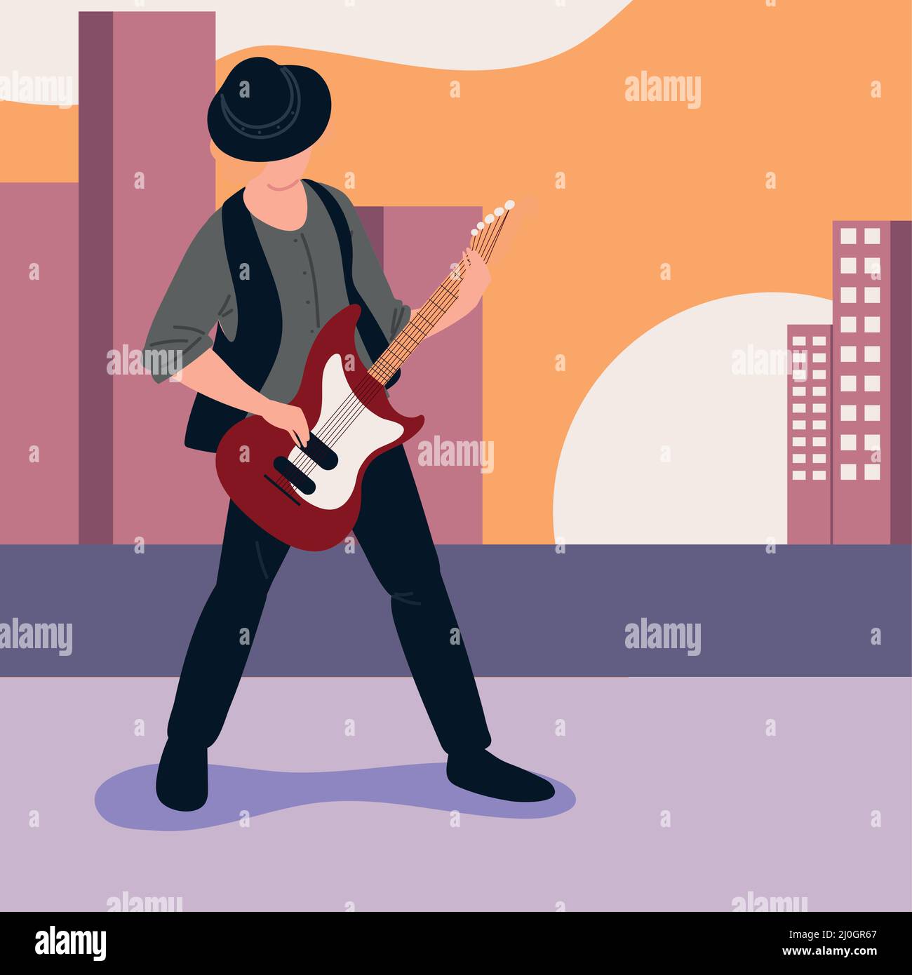 Street performer artist in Stock Vector Images - Alamy