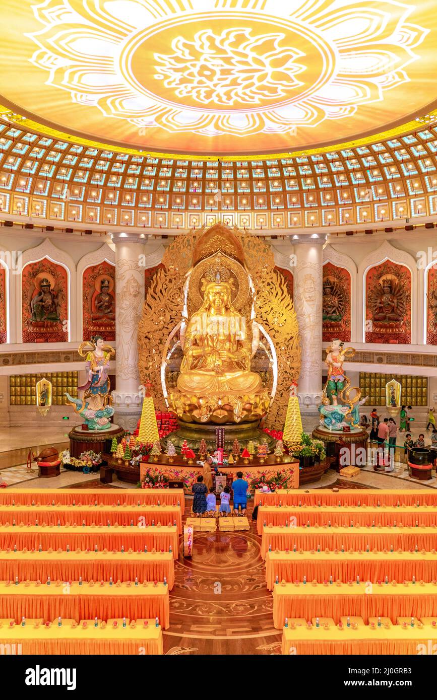 Sanya, Hainan/China-08.04.2020:The view inside Nanshan Temple ...