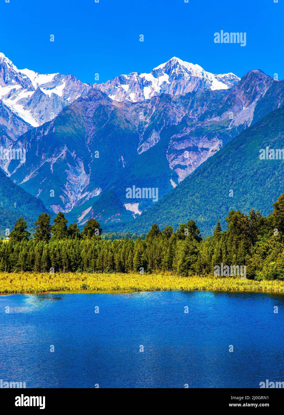 Mount Cook and Mount Tasman Stock Photo - Alamy