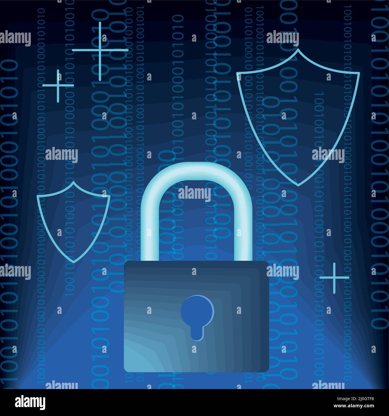 cyber security padlock Stock Vector Image & Art - Alamy