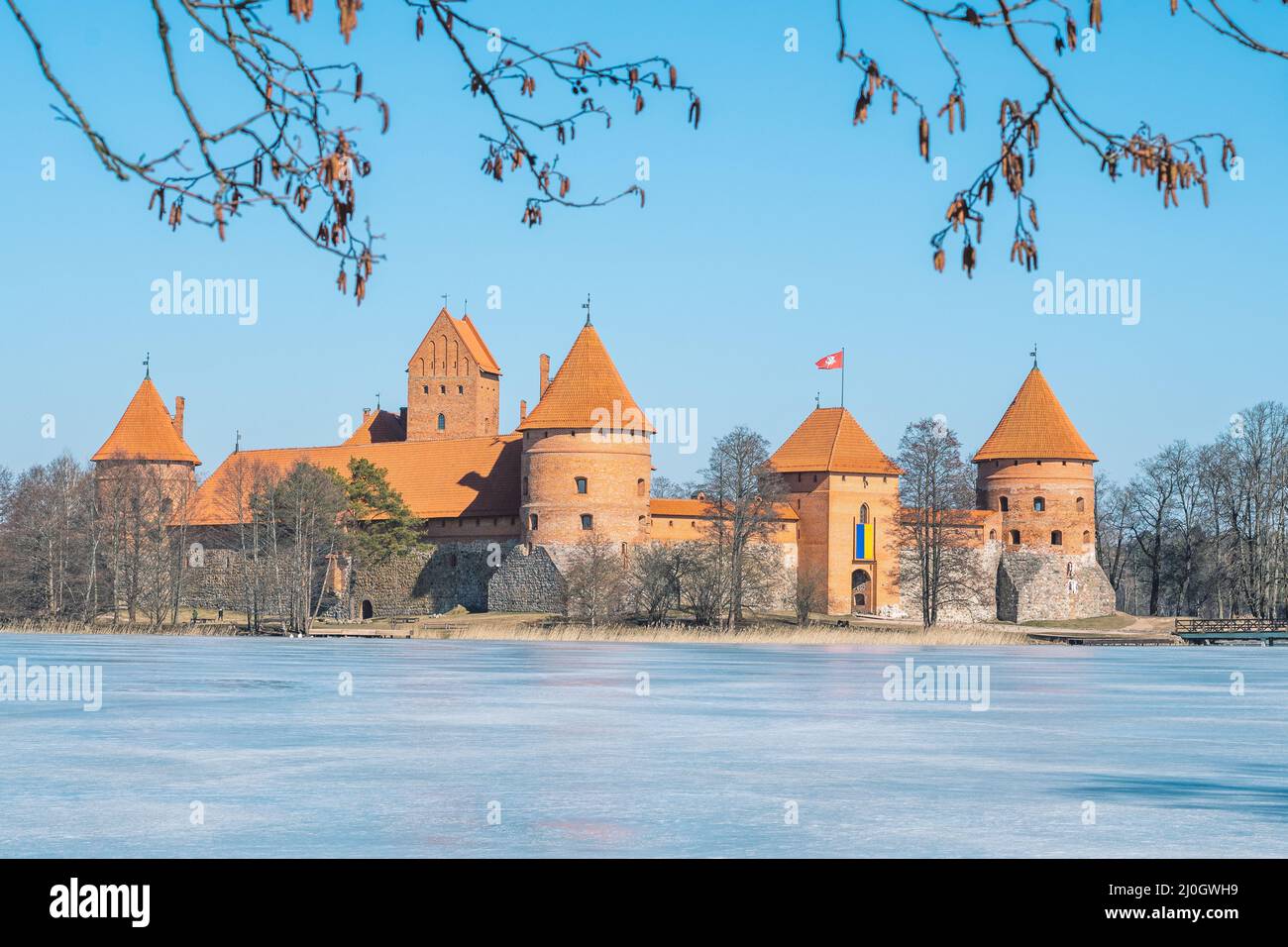 Medieval castle of Trakai, Vilnius, Lithuania, Eastern Europe, located ...