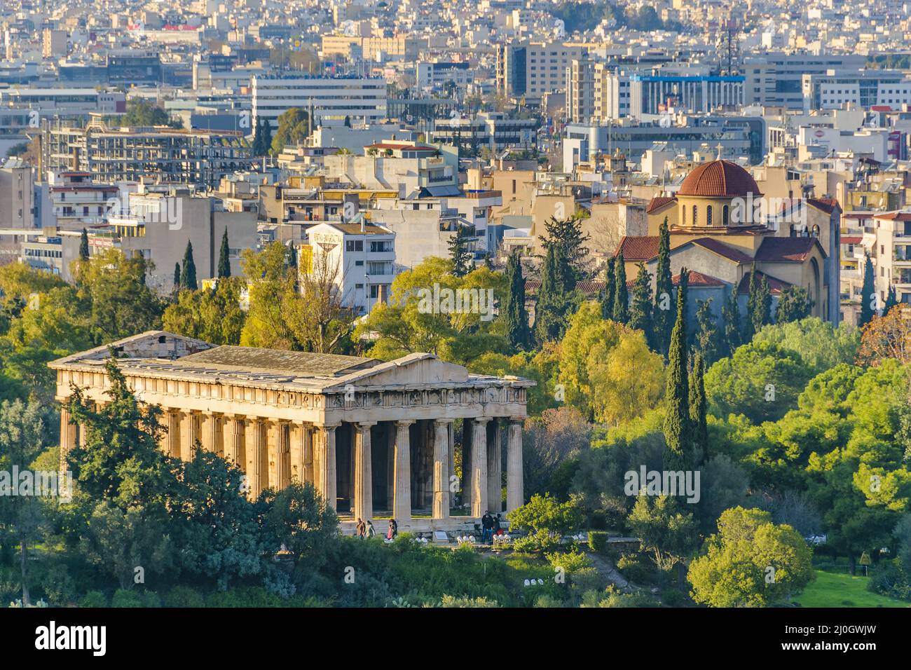 Athens Aerial View Landscape Stock Photo - Alamy