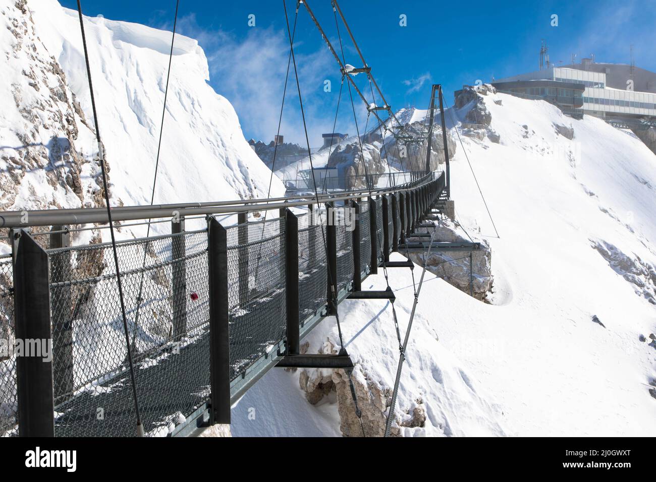 Austrias highest suspension bridge in the austrian Alps. Skywalk on ...