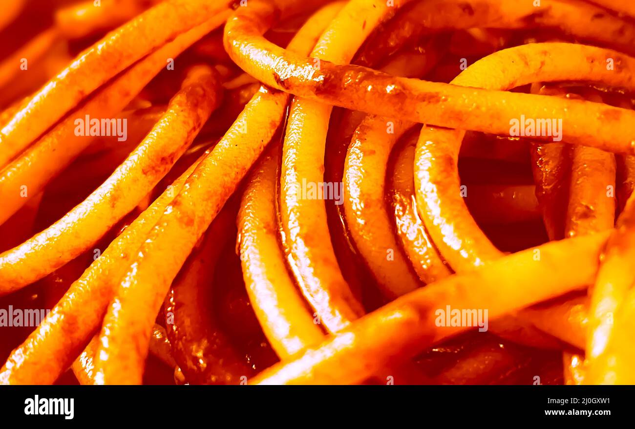 Cooked spaghetti texture hi-res stock photography and images - Alamy