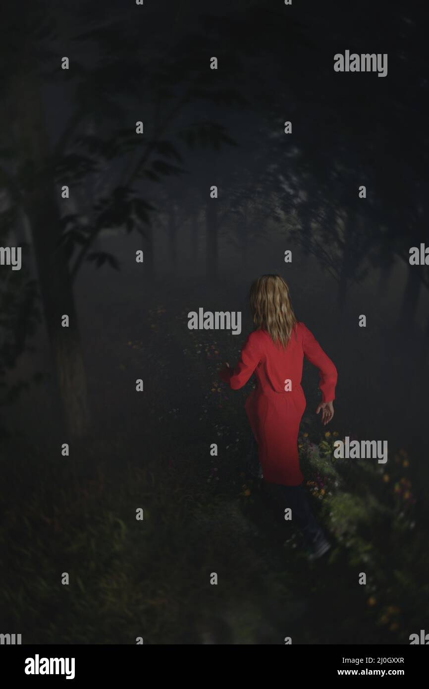 Woman being followed night hi-res stock photography and images - Alamy