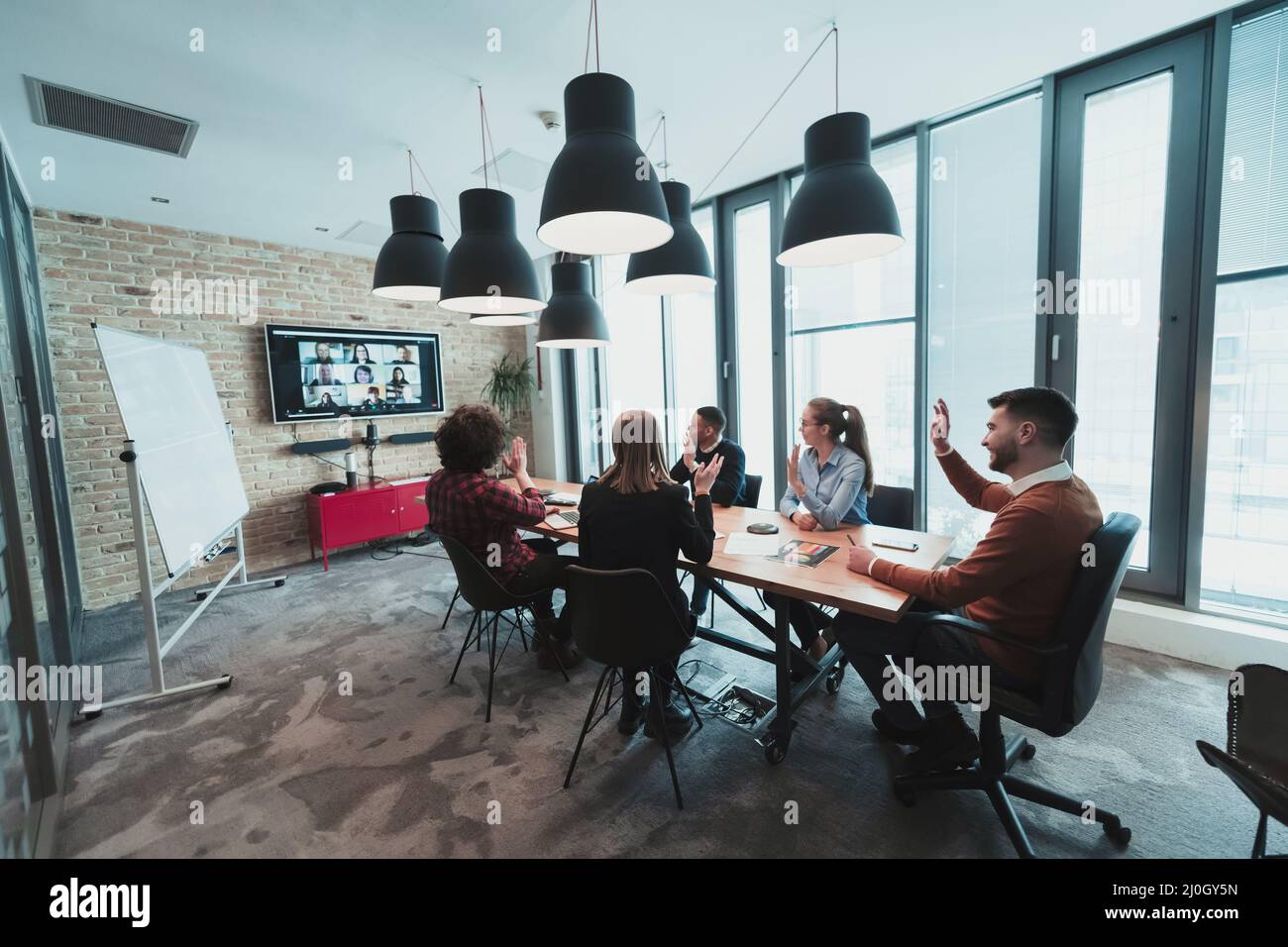 Successful team. Group of young multi-ethnic business people working ...