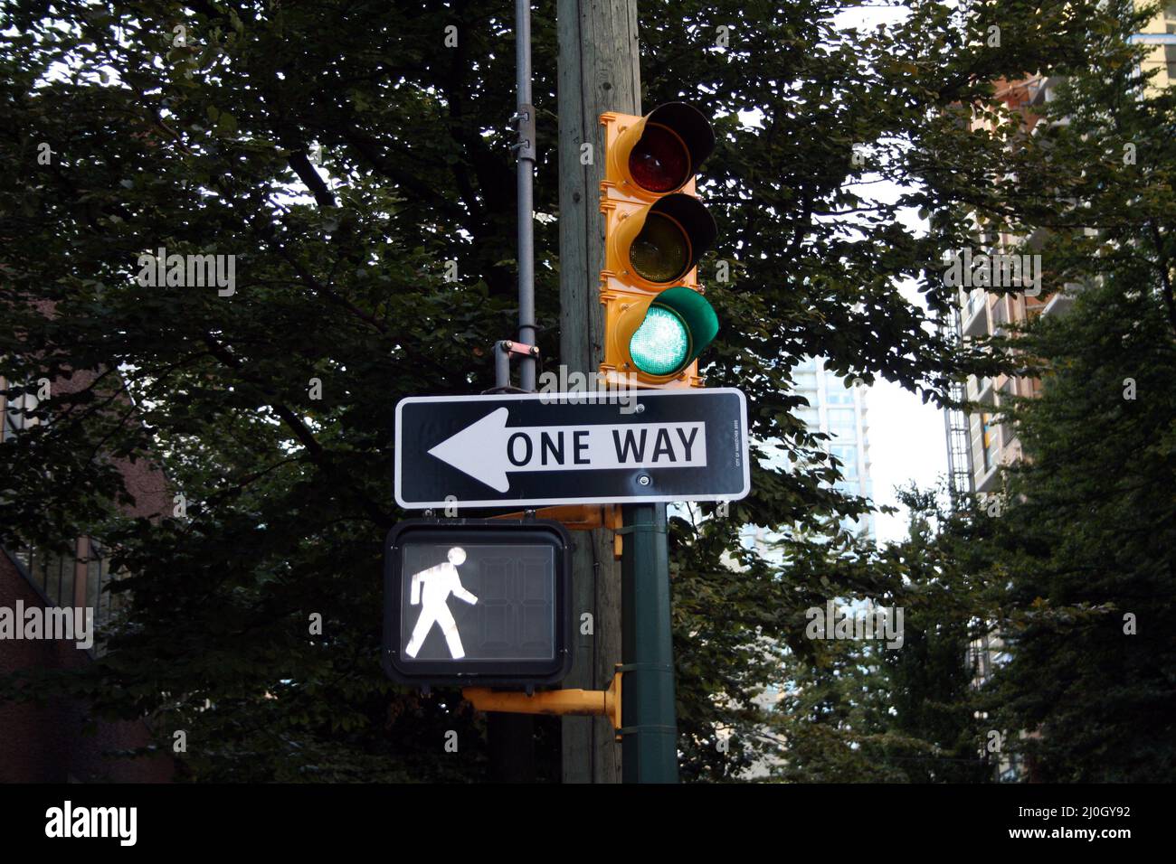 Warning sign in a street Stock Photo - Alamy