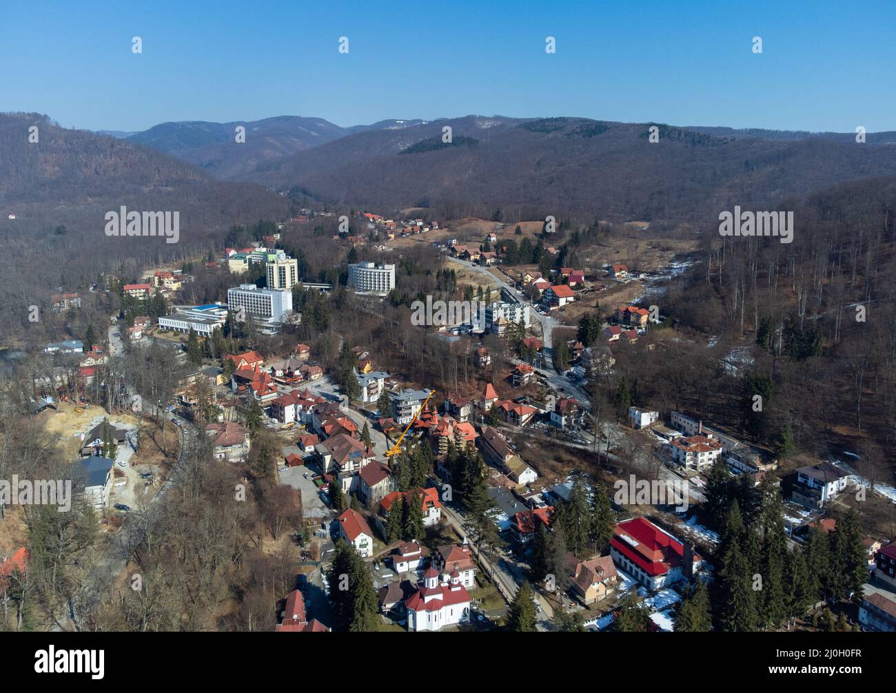 An aerial view of Sovata resort in Romania Stock Photo - Alamy