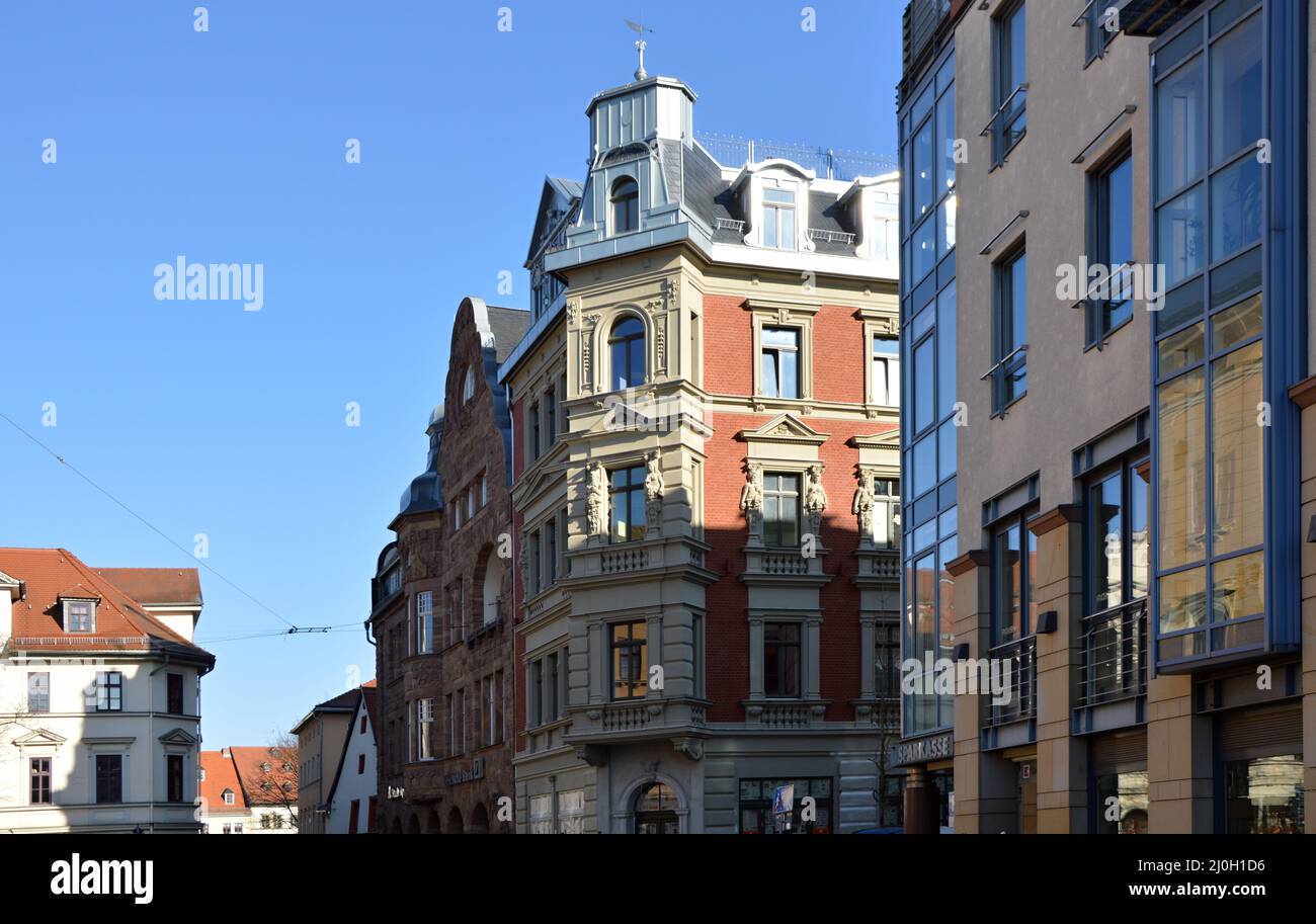 Historical Buildings in the Old Town of Weimar, Thuringia Stock Photo ...