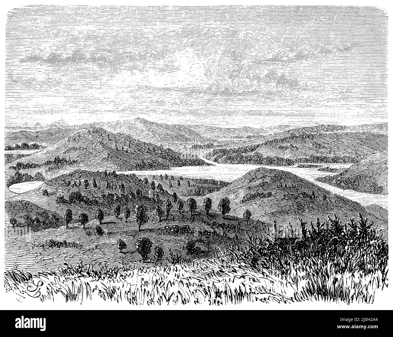 Exit of the Nile from the Victoria-Nyanza, , Sh... (geography book ...