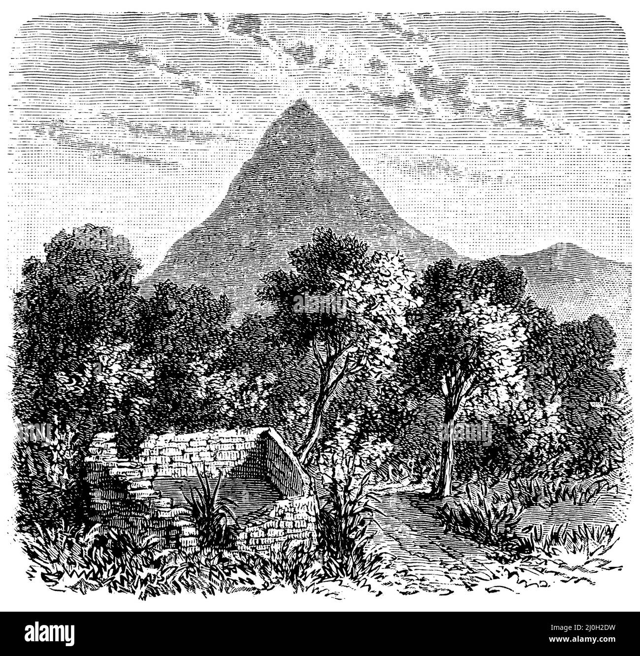 Adam's Peak, , (geography book, 1885), Adamspik, Adam’s Peak, Pic d ...
