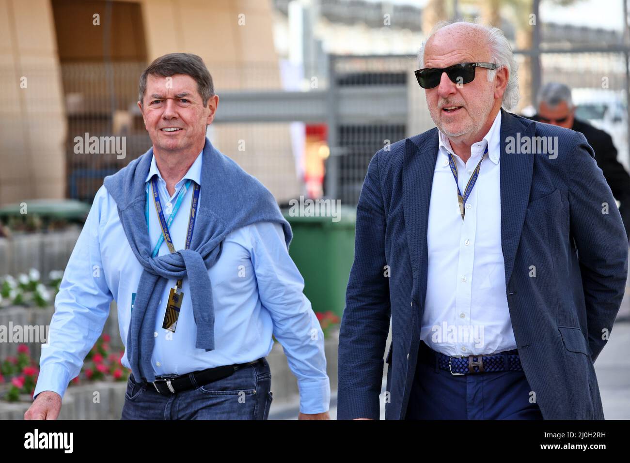 David Richards (GBR) CEO Prodrive (Right) and Gary Connely (AUS) FIA ...