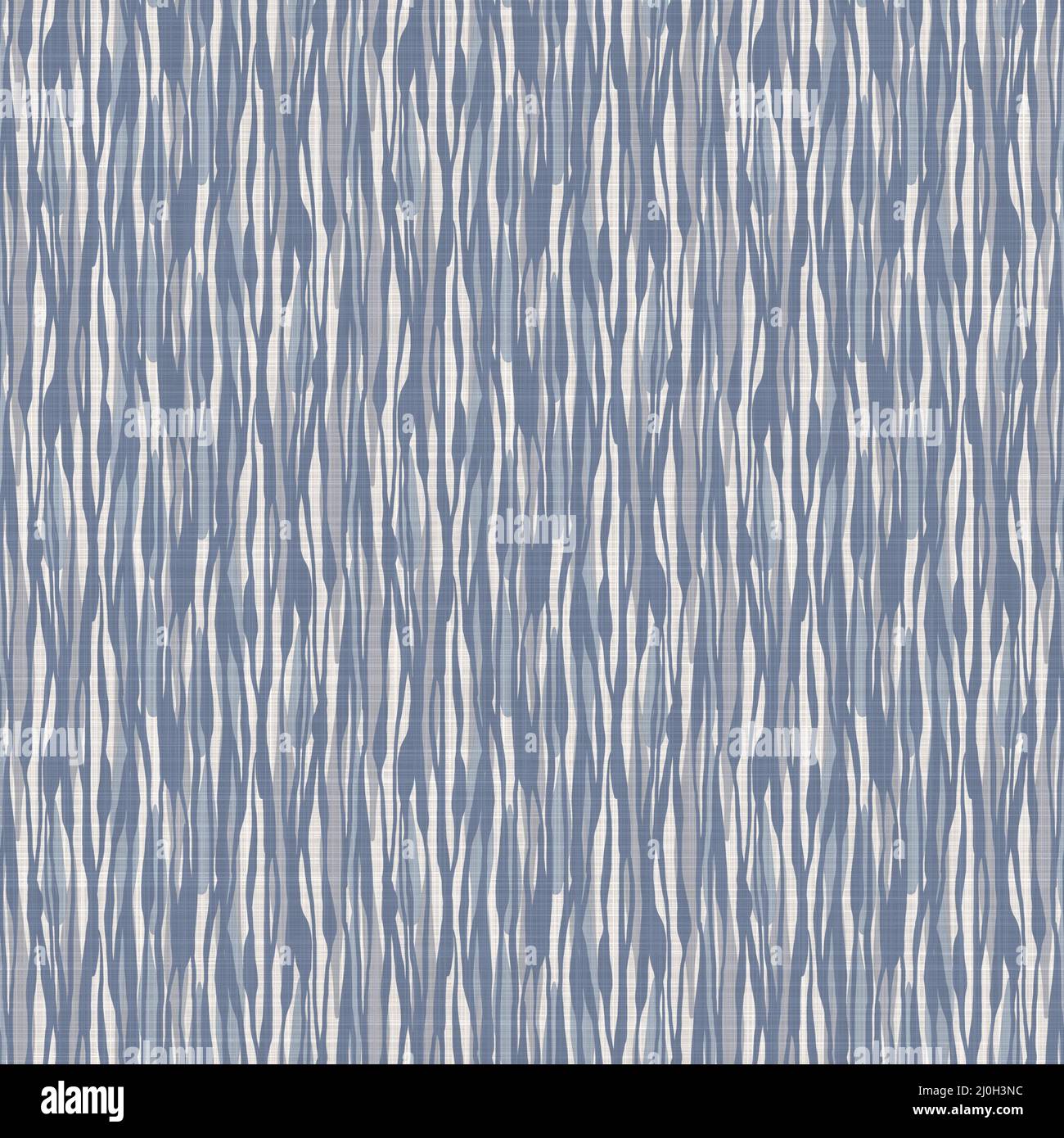 French blue irregular mottled linen seamless pattern. Tonal country ...