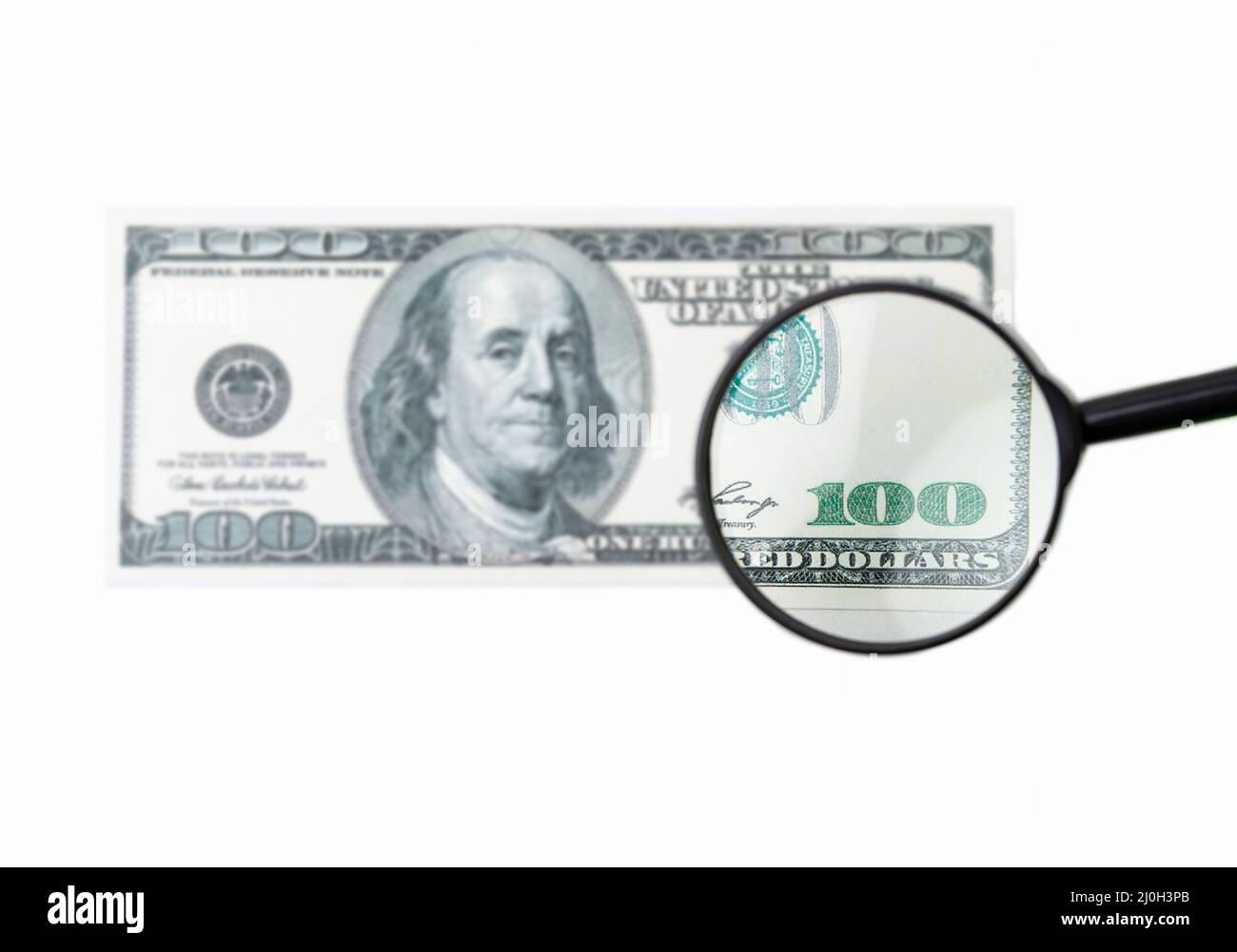 100 dollar bill watermark hi-res stock photography and images - Alamy